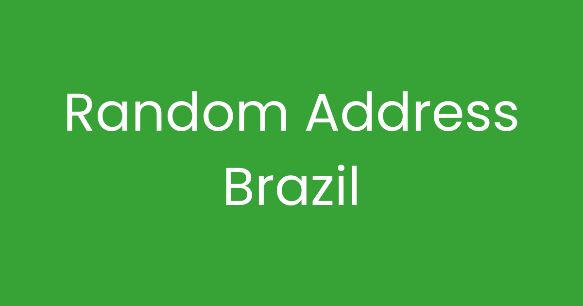 Random Address Brazil